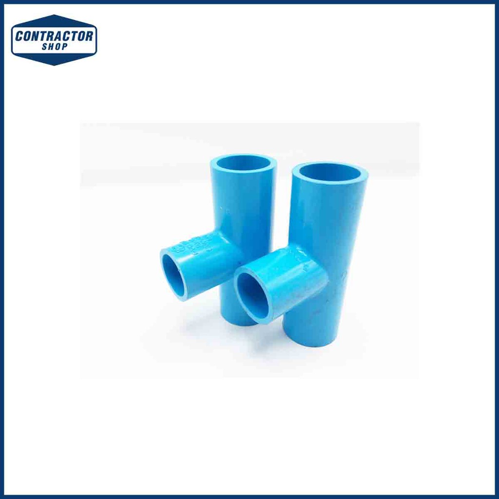 สามทาง PVC พีวีซี ลด หนา-ฟ้า ตราช้าง ขนาด 3/4"x1/2" #REDUCING TEE-WS B (10ตัว/แพค) | Shopee Thailand