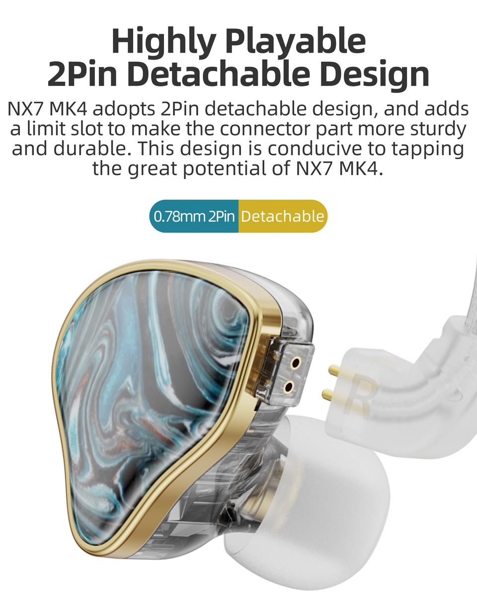 Nicehck NX7 MK4 หูฟังเอียร์บัด HIFI 7 ยูนิต ไม้กันสั่น พร้อมฟิลเตอร์ปรับแต่ง IEM | Shopee Thailand