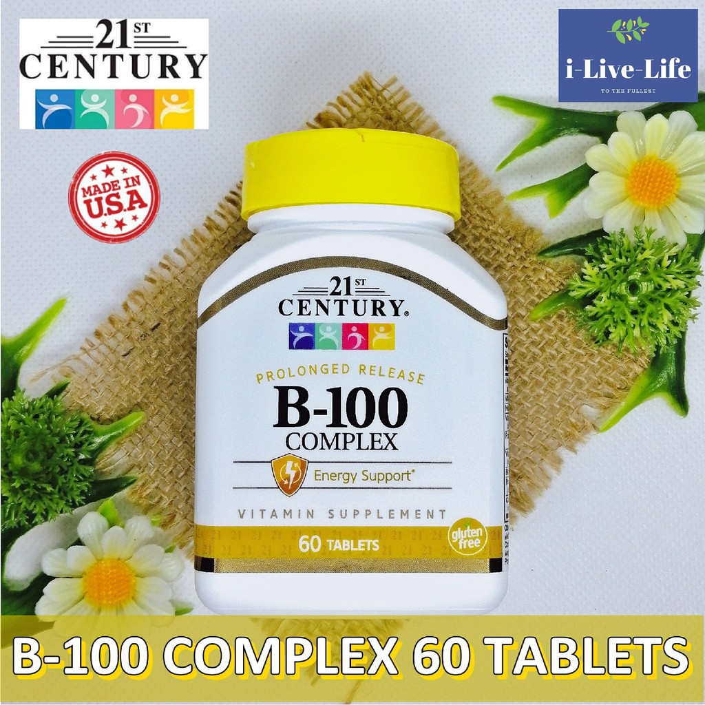 วิตามินบี 100 คอมเพล็กซ์ B-100 Complex Prolonged Release 60 Tablets ...