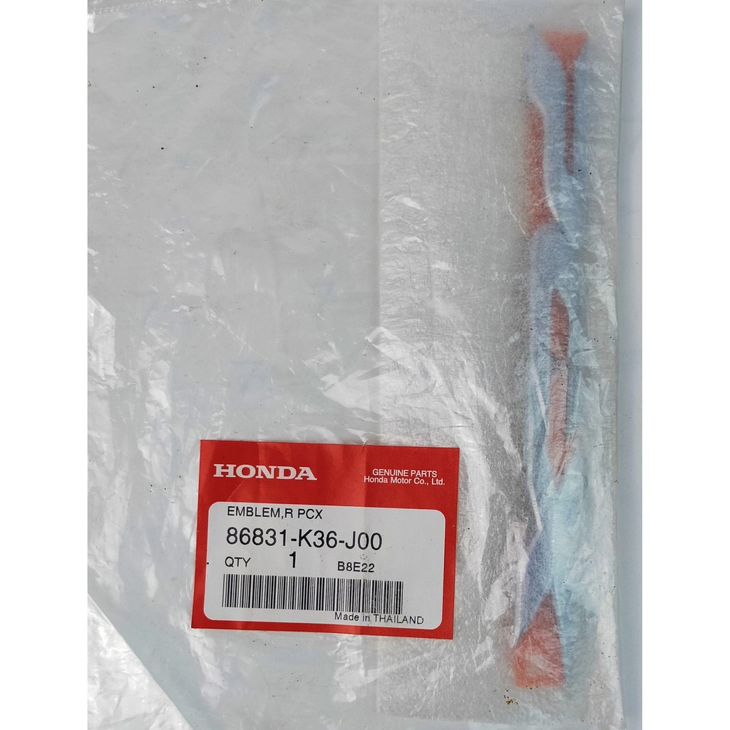 86831-K36-J00 เครื่องหมาย PCXติดฝาครอบท้ายด้านขวา Honda แท้ศูนย์ ...