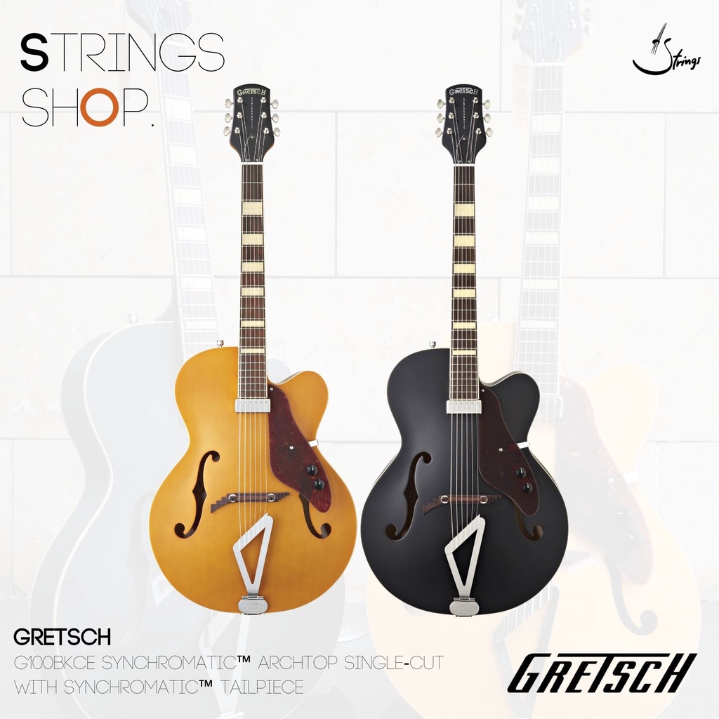 กีตาร์โปร่ง Gretsch G100BKCE Synchromatic™ Archtop Single-Cut With ...