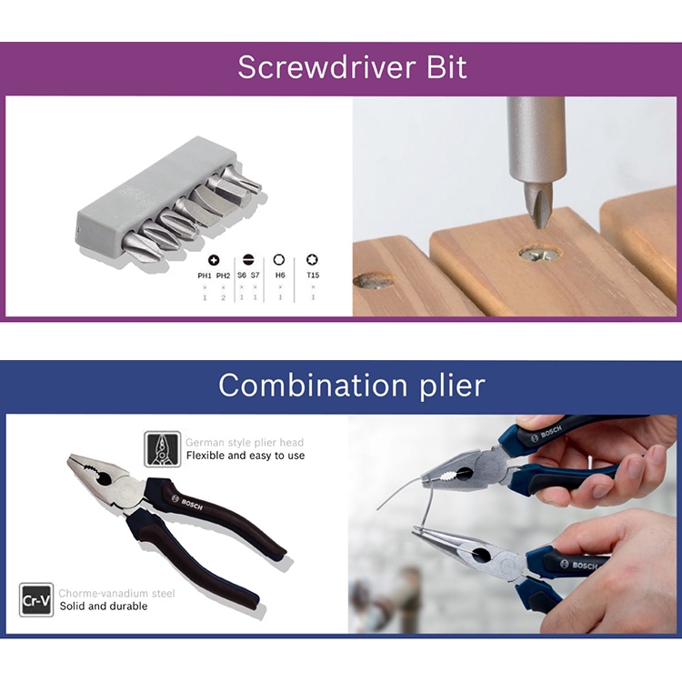 Bosch ชุดเครื่องมือ 12ชิ้น 2607002793 - เครื่องมือช่าง DIY ค้อน ประแจ ...
