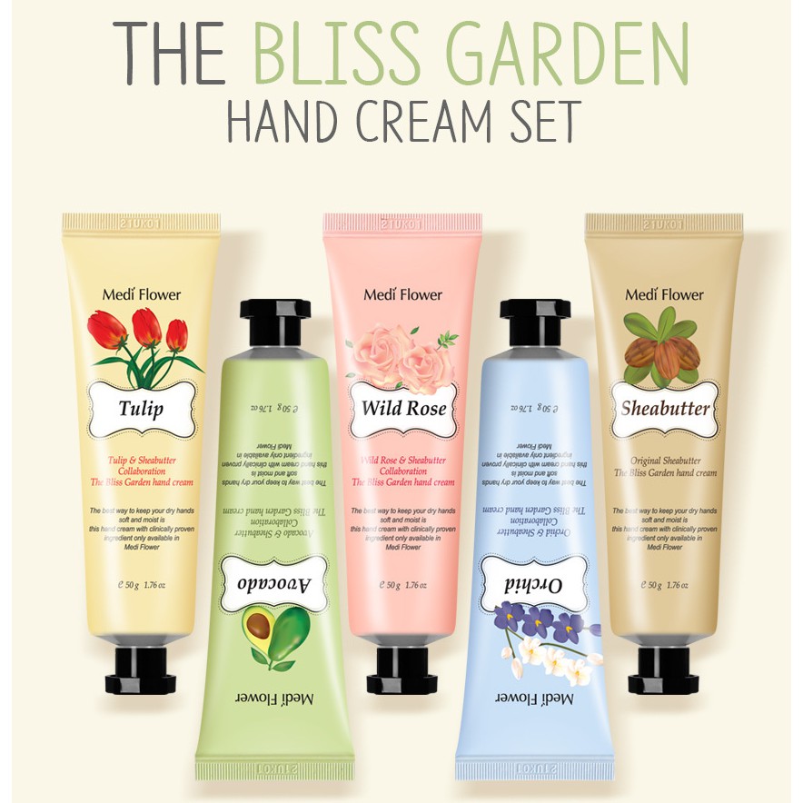 (Medi Flower) The Bliss Garden Hand Cream 5 กลิ่น / ครีมทามือ | Shopee ...