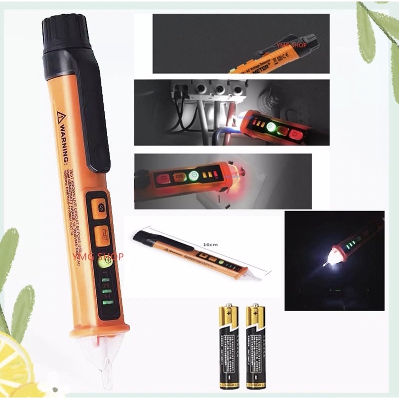 ไม่มีจอ Non-contact AC Voltage Detector Tester Meter12V-1000vPen Style ...