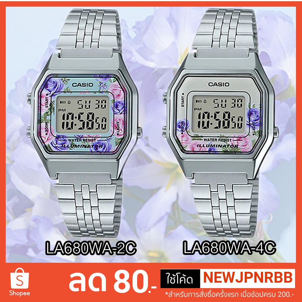 🔥Casio นาฬิกาข้อมือหญิง รุ่น LA680WA-2C , LA680WA-4C ของแท้ 💯% มีใบรับ ...