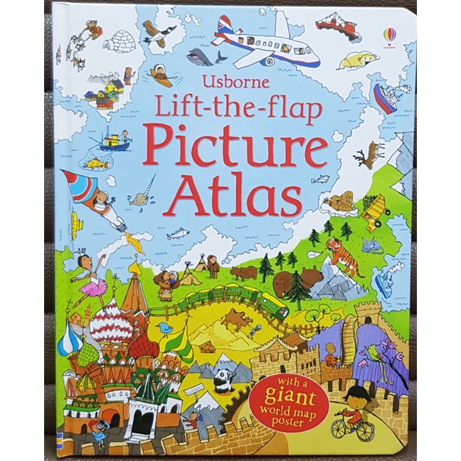 Picture Atlas Lift-the-flap with World map poster ของแท้ นำเข้าจาก ...