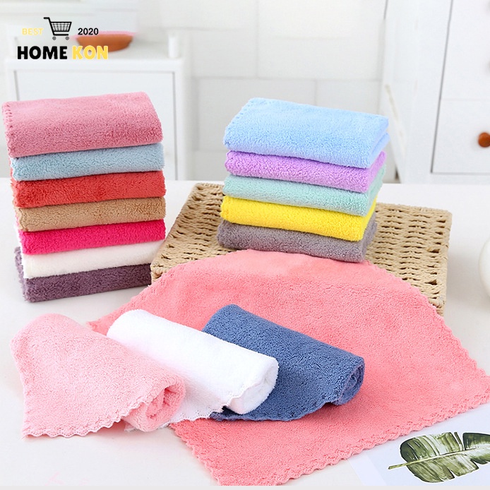 ผ้าเช็ดมือ พร้อมส่ง 26*26CM ผ้าขี้ริ้วอเนกประสงค์ ห้องครัวสองด้านผ้า ...