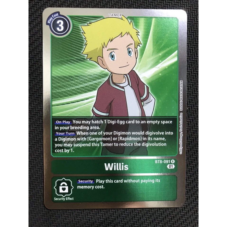 การ ์ ด Digimon BT8-091 - Willis - Tamer - หายาก | Shopee Thailand