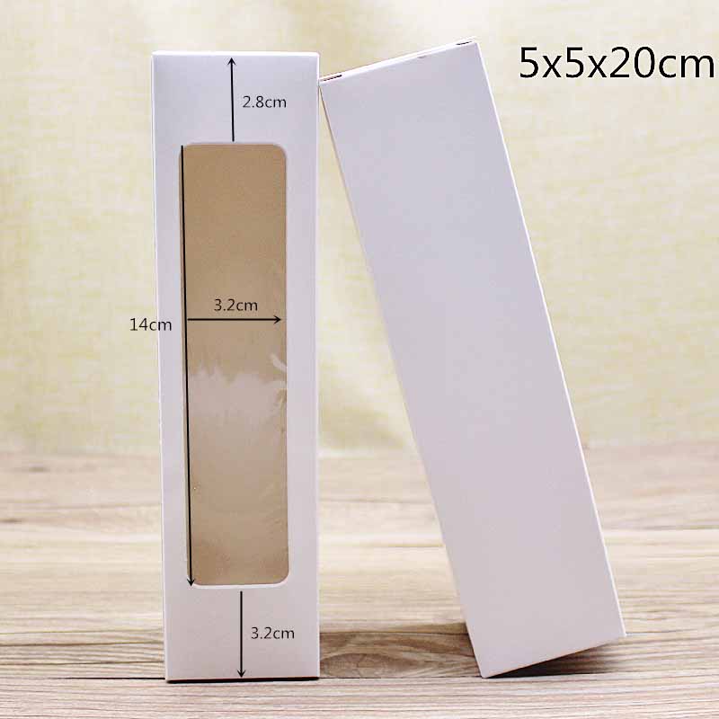 กล่องกระดาษ สีขาว หลายขนาด 5x5x20 ซม. สําหรับใส่ของขวัญ คุกกี้ ของเล่น ...