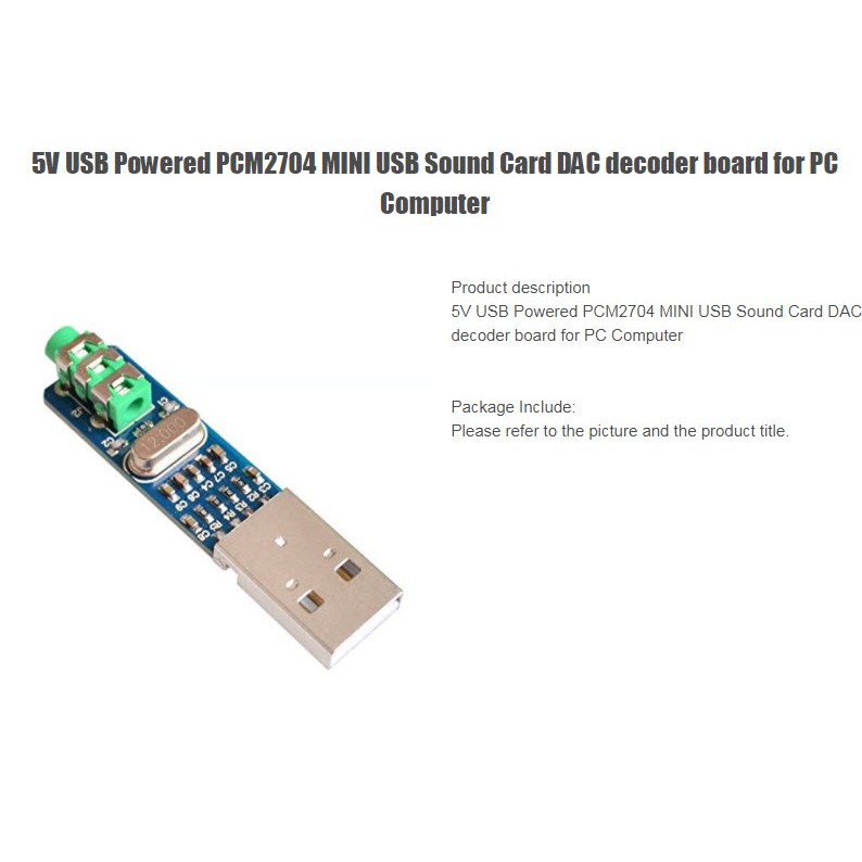 PCM2704 MINI USB Sound Card DAC decoder | Shopee Thailand