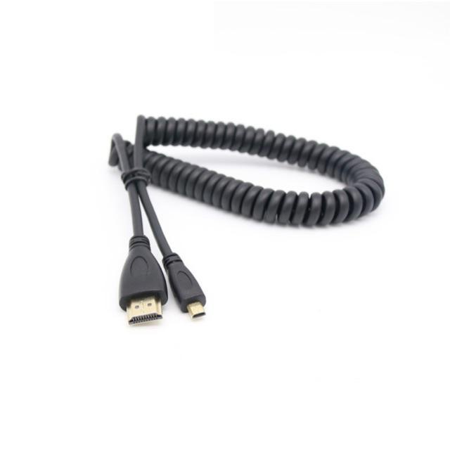 HDMI Spring สายแปลง HDMI TO MiniHDMI & MicroHDMI แบบสปริงยืดหดได้ ...