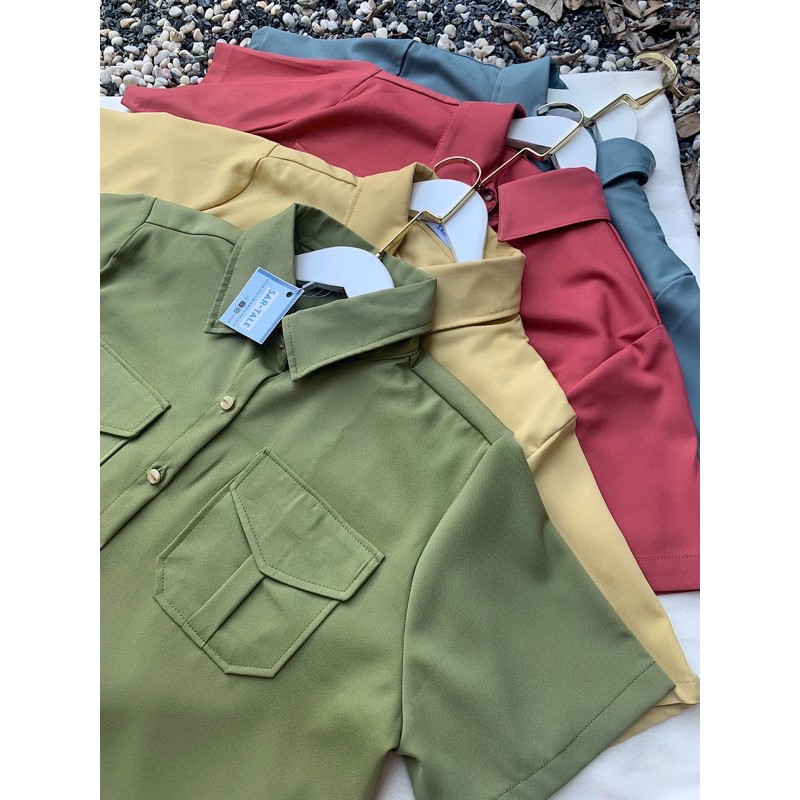 SAR-TALE Basic crip top- เสื้อครอป คอปก แขนสั้น (สีเขียว) | Shopee Thailand SAR-TALE Basic crip top- เสื้อครอป คอปก แขนสั้น (สีเขียว) | Shopee Thailand