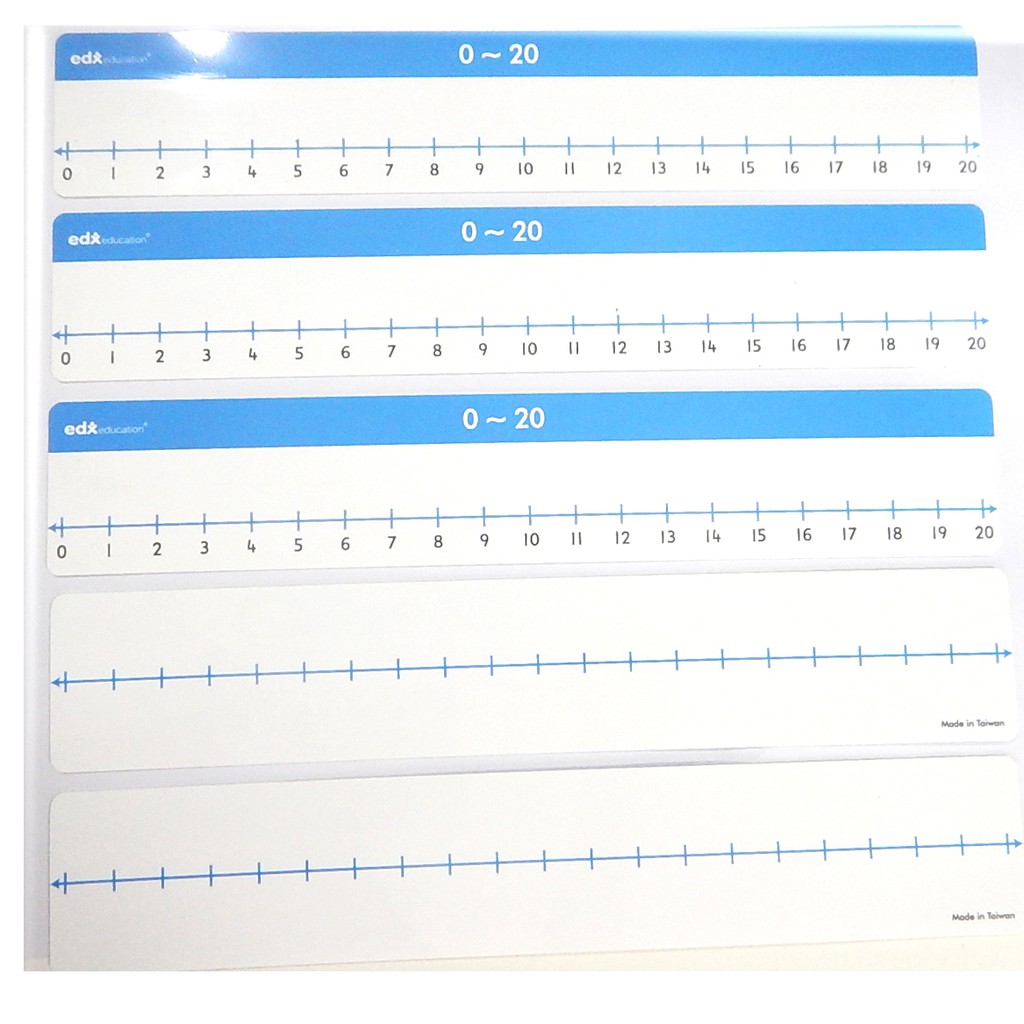 เส้นจำนวน 0-20 (5 แผ่น/ชุด) - Number Lines 0-20 (5 pcs/set) | Shopee ...