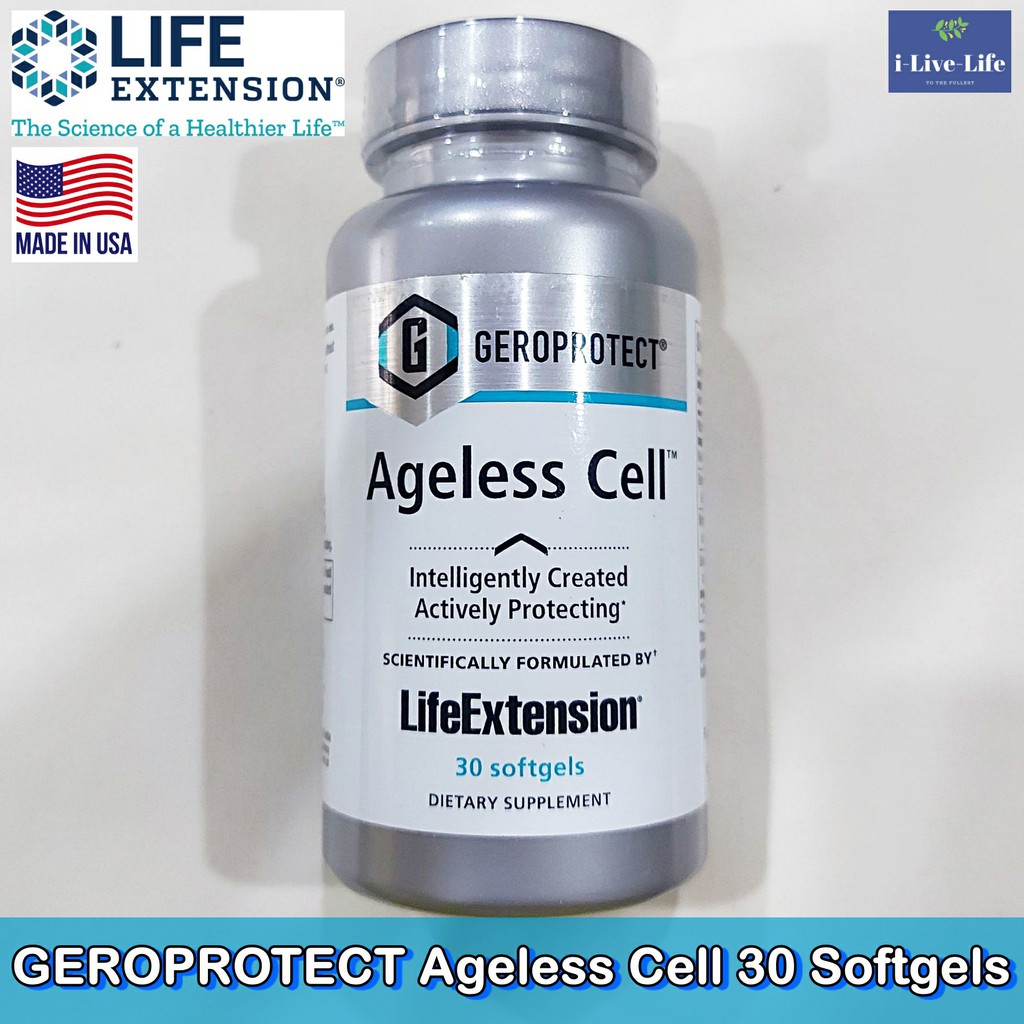 อาหารเสริม GEROPROTECT Ageless Cell 30 Softgels - Life Extension ...