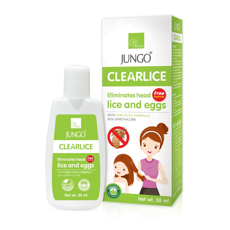 Jungo Clearlice ผลิตภัณฑ์ กำจัดเหา แชมพูกำจัดเหา แชมพู ปลอดสารเคมี ขนาด ...
