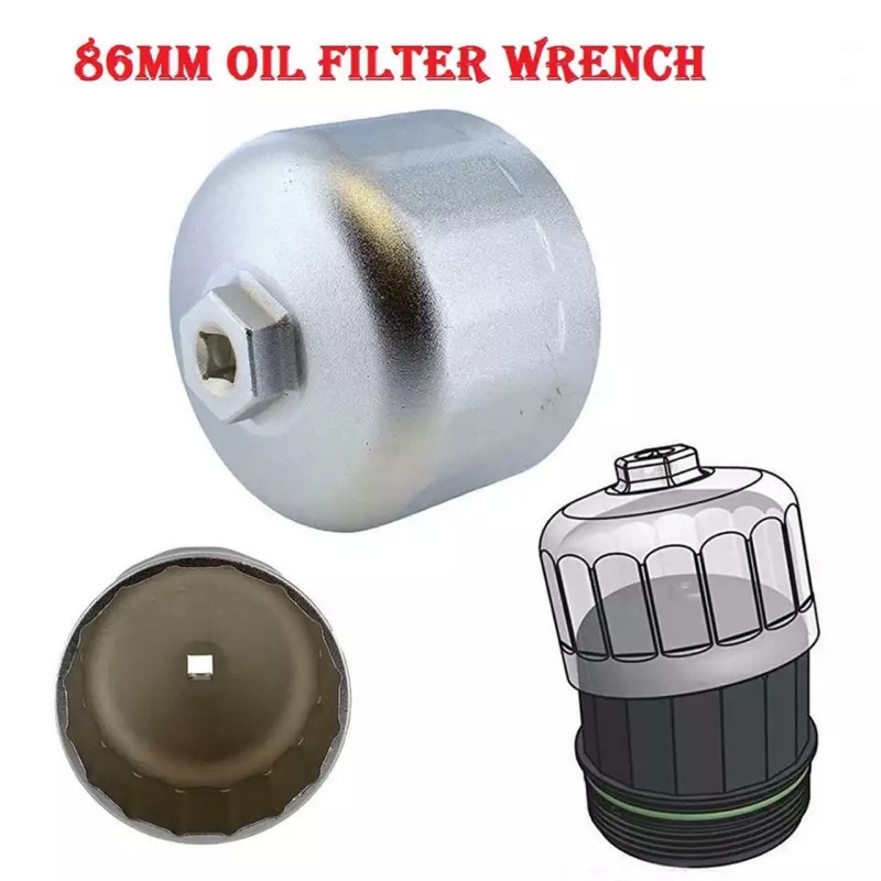 86mm Oil Filter Swivel Wrench fits BMW Volvo Cartridge Style 3/8-Inch ...