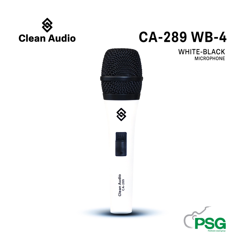 CLEAN AUDIO : CA-289-WB-4 Dynamic Microphone WHITE&BLACK | Shopee Thailand