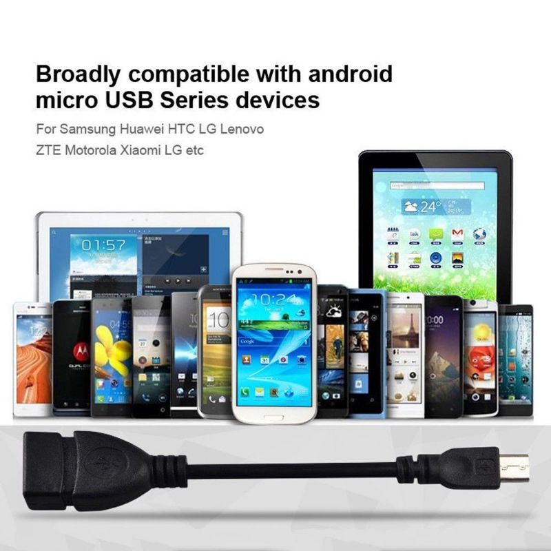 OTG micro USB 2.0 cable สำหรับ แอนดรอย สายโอทรีจี | Shopee Thailand