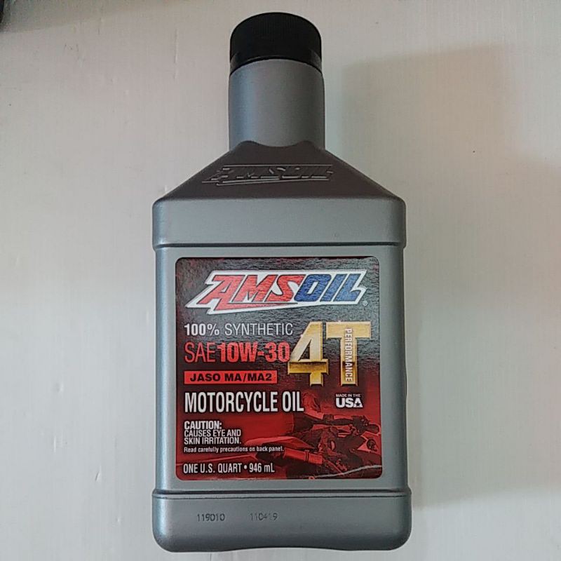 น้ำมันเครื่อง Amsoil 4T SAE 10w-30 SYnthetiC 100% 946 ml. | Shopee Thailand
