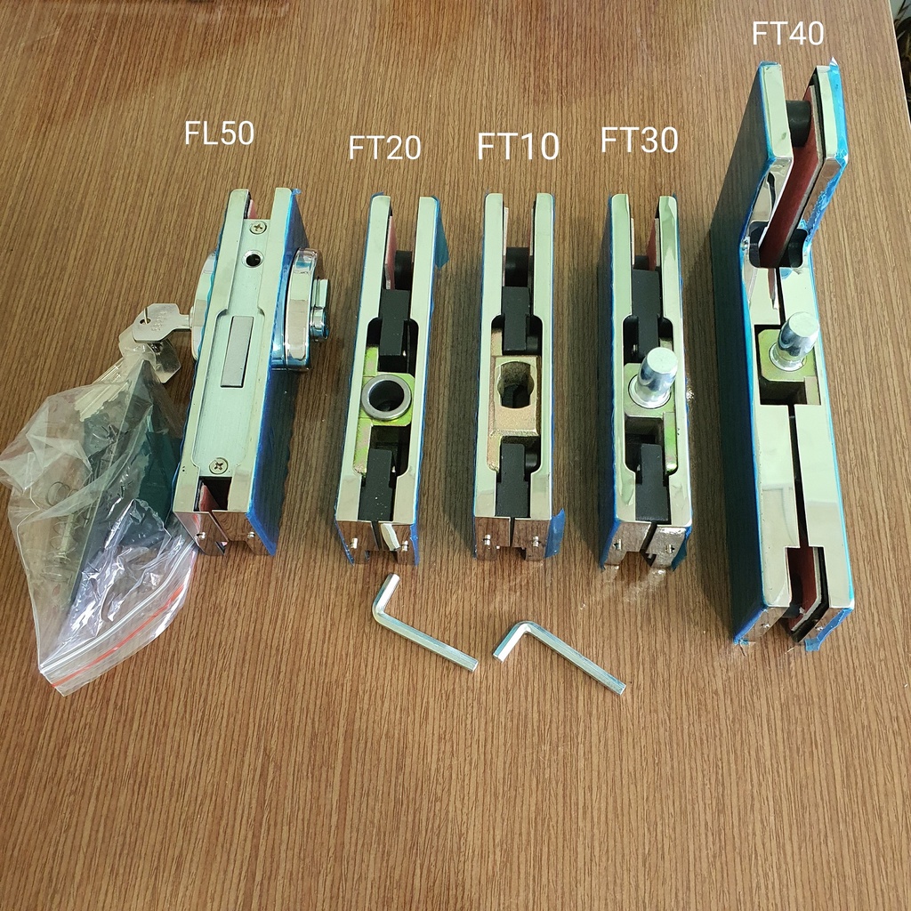 Vvp แคลมป์กระจก FL50 /FT10 / FT20 / FT40 / FT30 - ชุดแคลมป์กระจกสําหรับประตูกระจกไฮดรอลิก 3 แผง ...