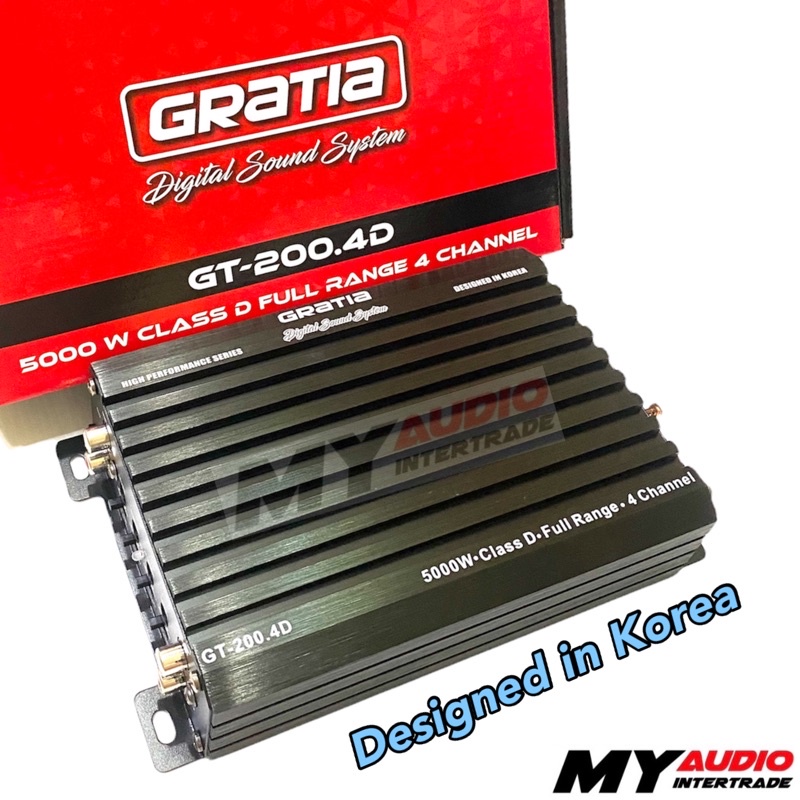 เพาเวอร์แอมป์ GRATIA GT-200.4D CLASS-D 4 Channel Amplifier 5000W | Shopee Thailand