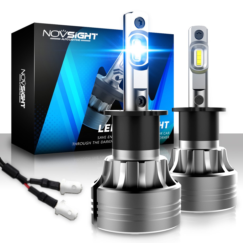 Novsight 9005 9006 HB3 HB4 H11 H4 H7 หลอดไฟ Led N55 ควบคุมอุณหภูมิอัจฉริยะ 90W 6500K 18000LM ...