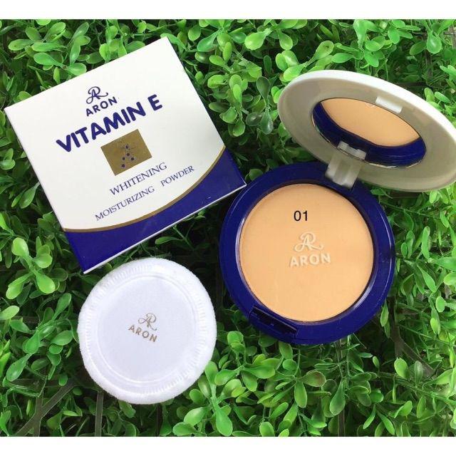แป้งวิตามินอี อารอน Aron Vitamin E Whitening Moisturrzing Powder ...