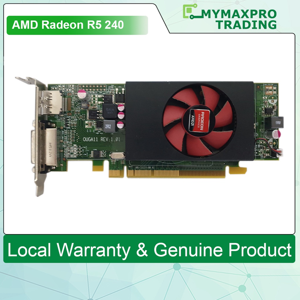 Amd Radeon R5 240 1GB GDDR3 64Bits พอร์ตจอแสดงผล DVI โปรไฟล์ต่ํา (ใช้ ...