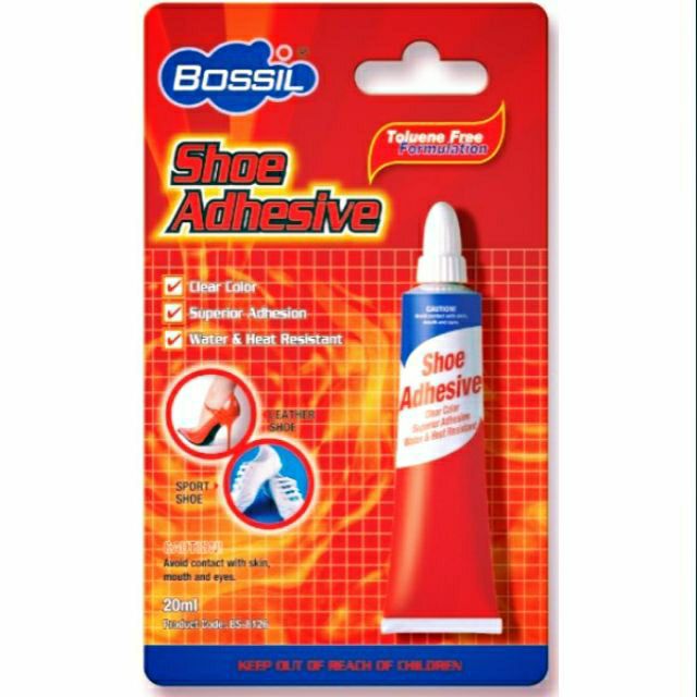 Bossil shoe adhesive ขนาด 20มล. กาวติดรองเท้า ซ่อมรองเท้า ปะ ติด หนัง ...