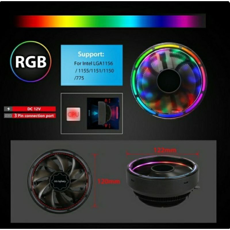 Infinity Storm II พัดลมระบายความร้อน CPU RGB | Shopee Thailand