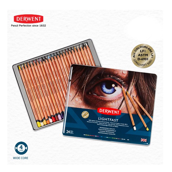 ดินสอสีไม้ Derwent Lightfast ชุด 24, 36, 72 สี | Shopee Thailand