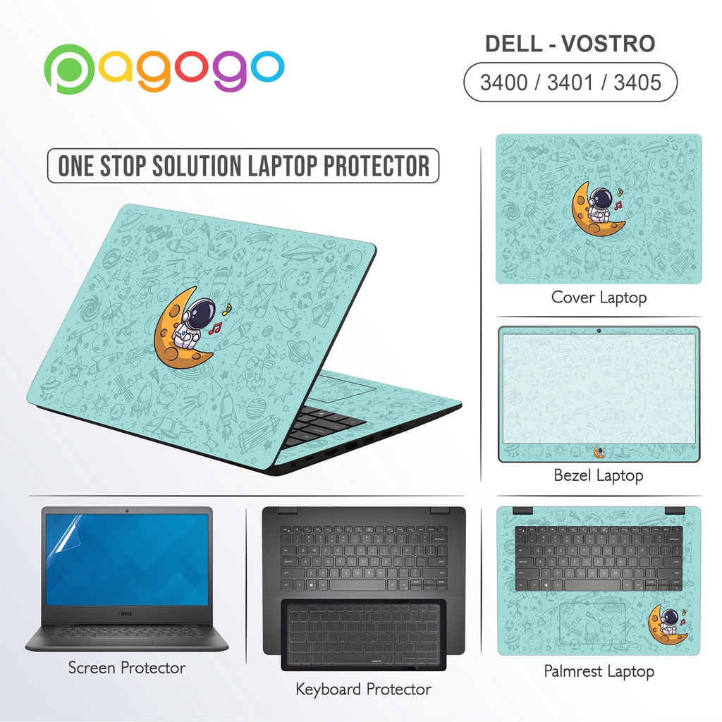 หน้าจอยามผิวแป้นพิมพ์ป้องกัน Garskin แล็ปท็อปสติกเกอร์ Dell Vostro 14 3400 3401 3405 Matte Clear ...