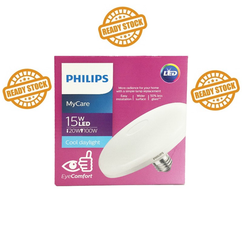 Putih Philips LED UFO 15Watt White Lamp - โคมไฟเพดาน 15W W 15Watt โคมไฟ ...