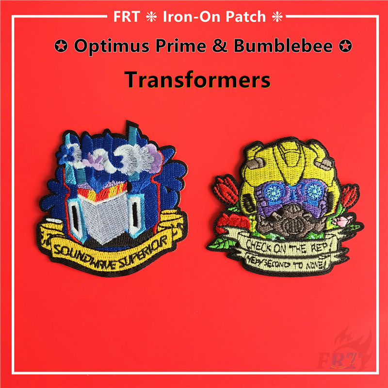 Transformers: แผ่นแพทช์ Optimus Prime & Bumblebee Iron-On Patch Diy ...