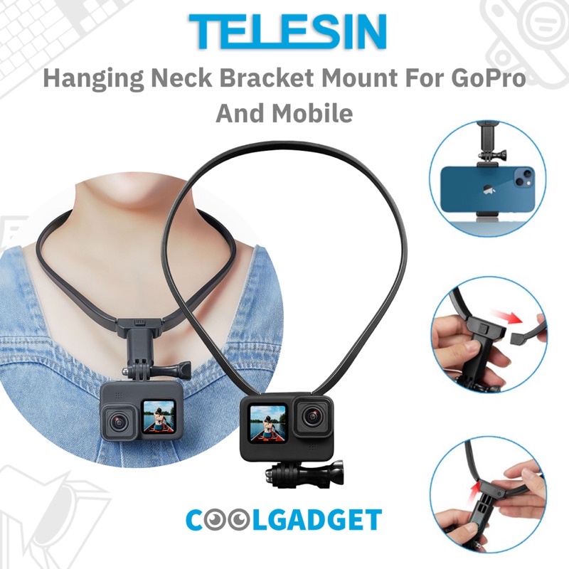 [ส่งใน🇹🇭]Telesin Neck Bracket Mount อุปกรณืคล้องคอกับกล้อง GoPro ...