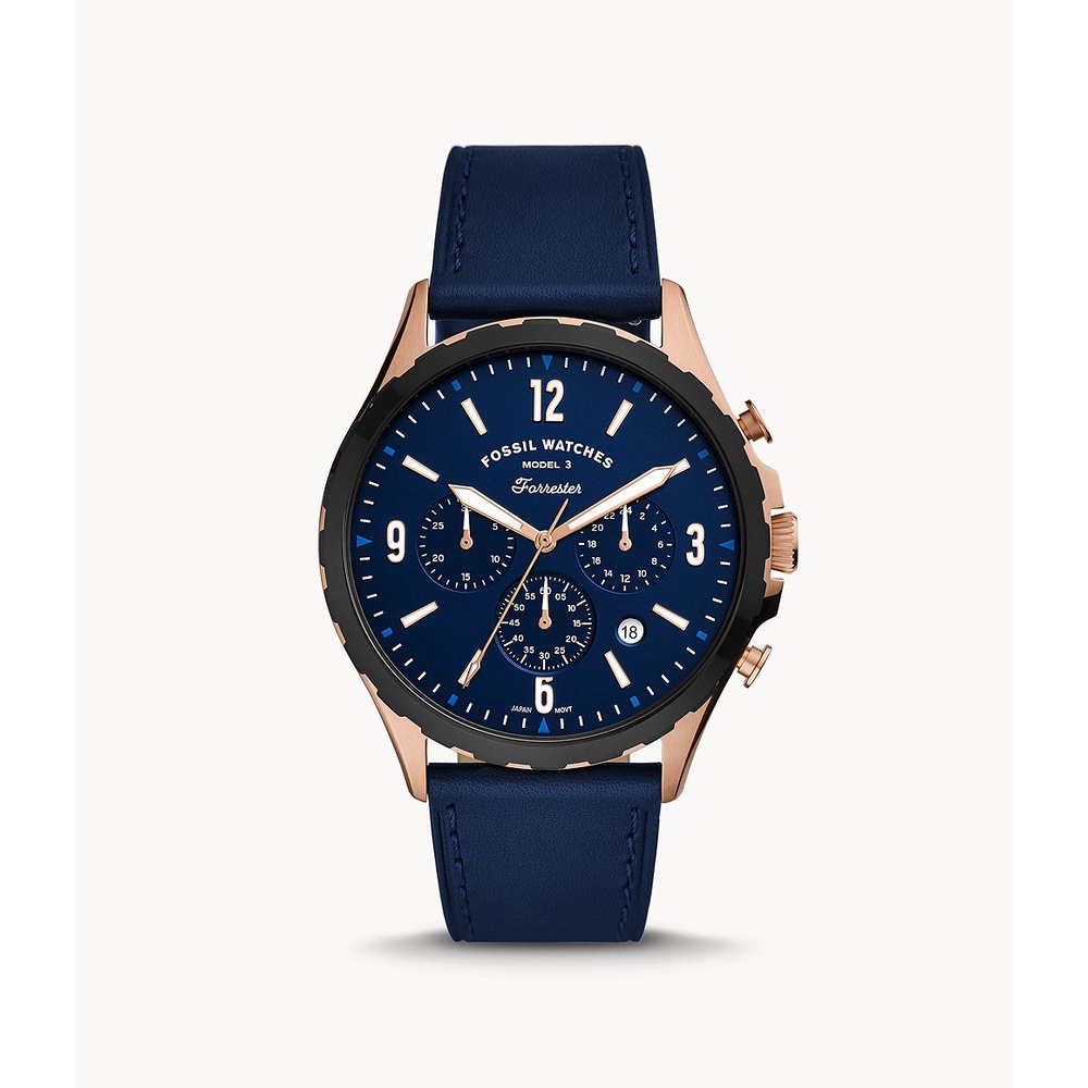 Fossil Forrester Chronograph นาฬิกาข้อมือ สายหนัง FS5607 FS5608 FS5696 ...
