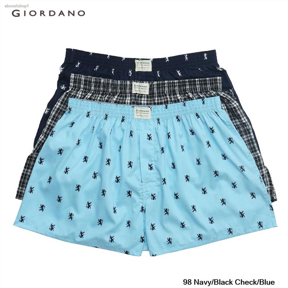 จัดส่งเฉพาะจุด จัดส่งในกรุงเทพฯGIORDANO กางเกงบ๊อกเซอร์ ผ้าฝ้าย Men's ...