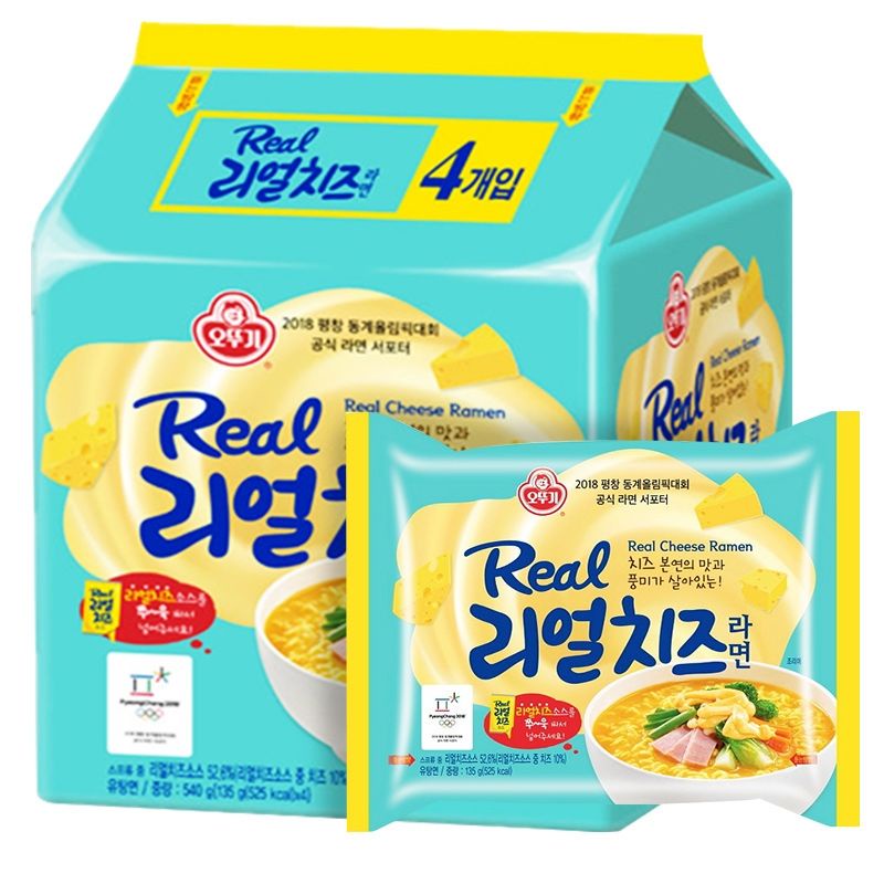 Ottogi real cheese ramen 135g×4ซอง | Shopee Thailand