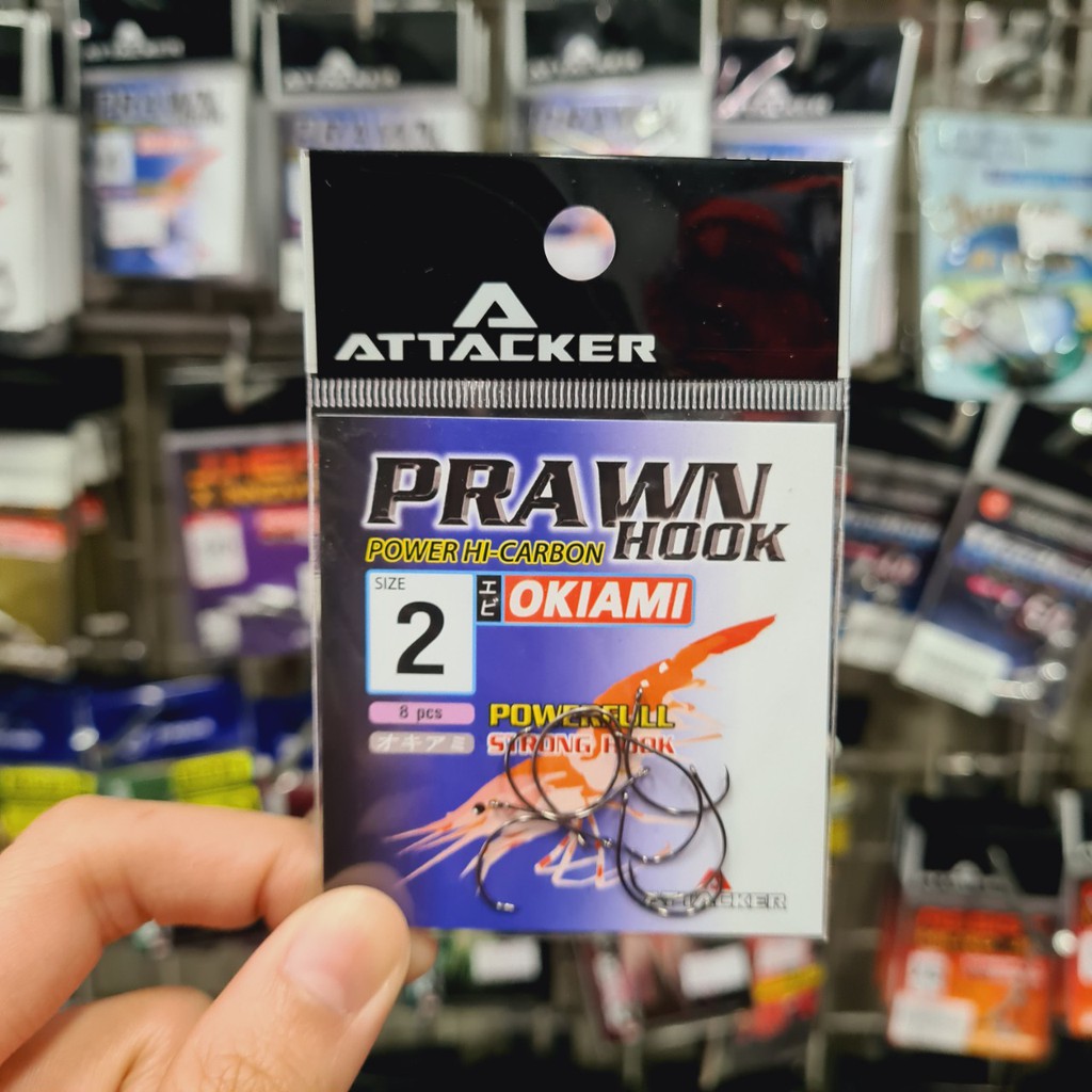 เบ็ดตกกุ้งแม่น้ำ ATTACKER รุ่น PRAWN HOOK #OKIAMI | Shopee Thailand