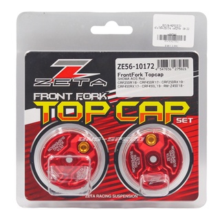 หัวโช้ค Zeta Front Fork Top Cap Red - CRF250R/RX 18-22, CRF450RL 21 ...