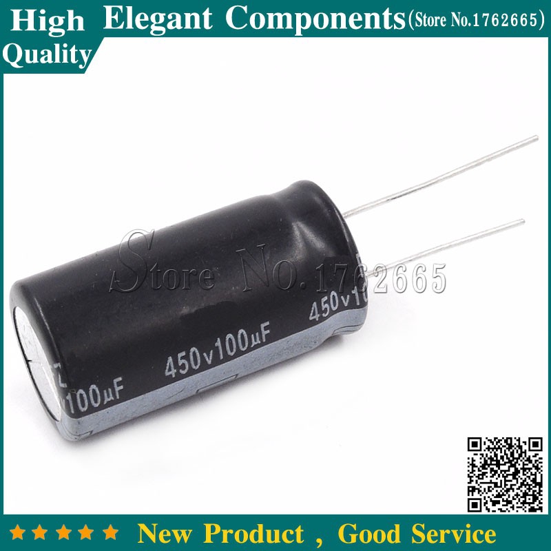 5pcs 450V100UF 18*31MM Electrolytic capacitor 100UF 450V 450 V / 100 UF ...