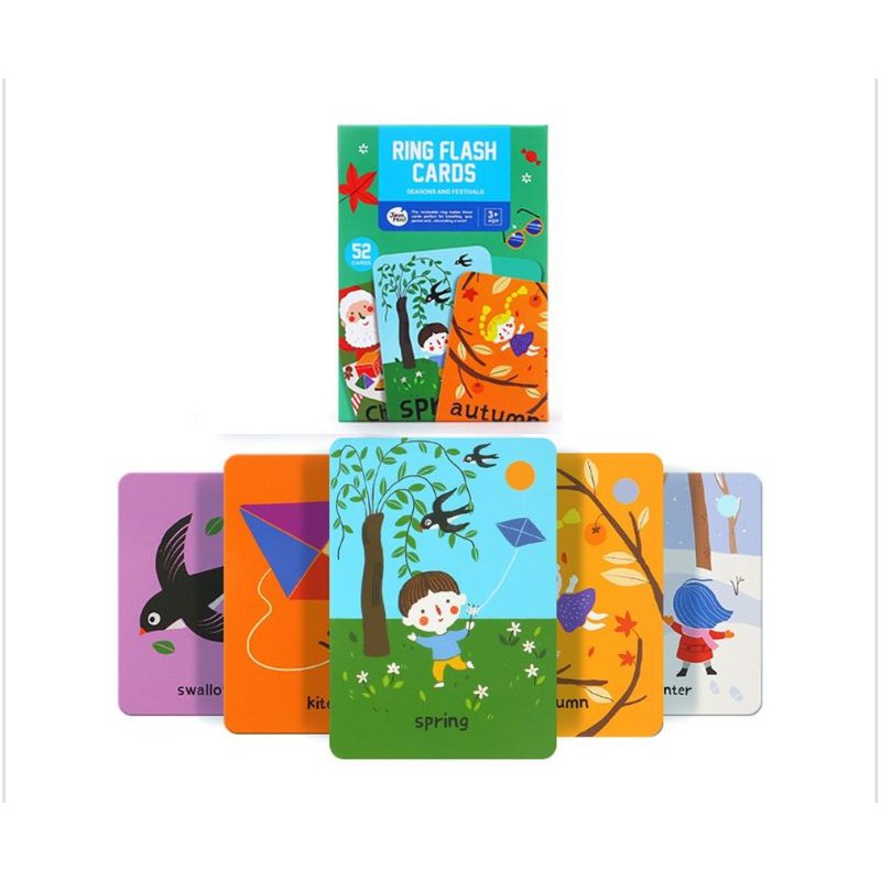 JoanMiro Ring Flash Cards - การ์ดคำศัพท์ ABC Flashcard | Shopee Thailand