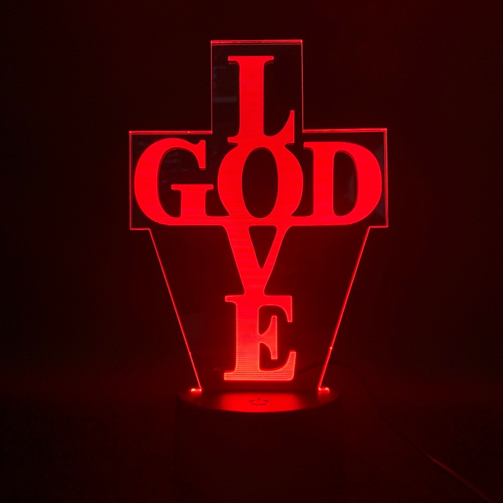 โคมไฟอะคริลิค รูปไม้กางเขนพระเยซู 3D สําหรับตกแต่งบ้าน | Shopee Thailand