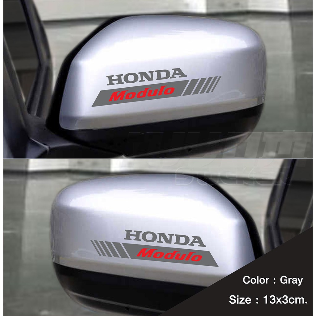 สติ๊กเกอร์ติดรถฮอนด้า สติ๊กเกอร์ติดกระจกมองข้าง HONDA Modulo อุปกรณ์ ...