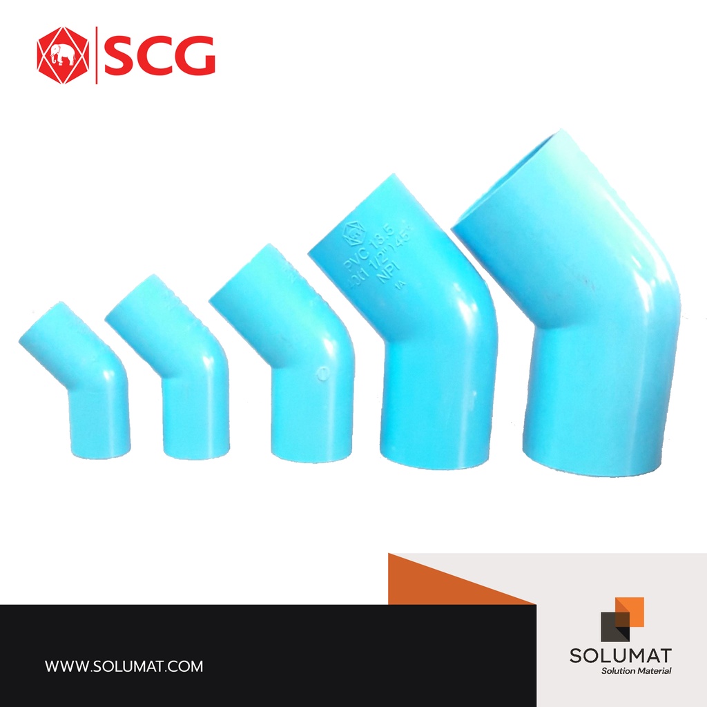 ข้องอ 45-หนา SCG 1/2 นิ้ว สีฟ้า | Shopee Thailand