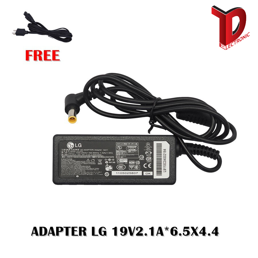 ADAPTER LG 19V2.1A*6.6X4.4 / สายชาร์จโน๊ตบุ๊ค แอลจี + แถมสายไฟ | Shopee ...