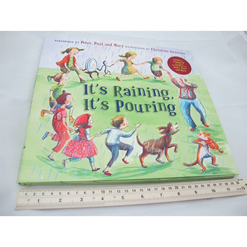[หนังสือ เพลงเด็ก] #SALE It's Raining, It's Pouring Hardcover +CD นิทาน ...