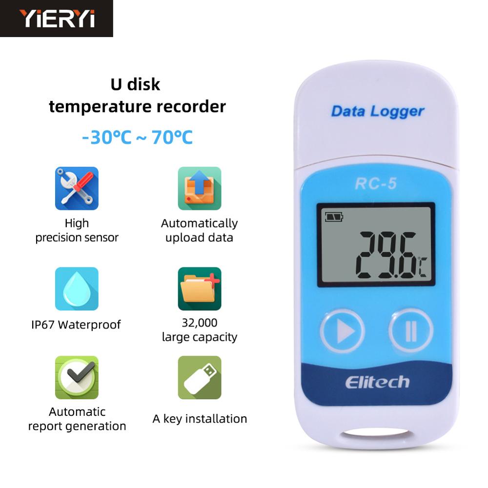 RC-5 Digital USB Temperature Data Logger Temp C / F Recorder สำหรับการ ...