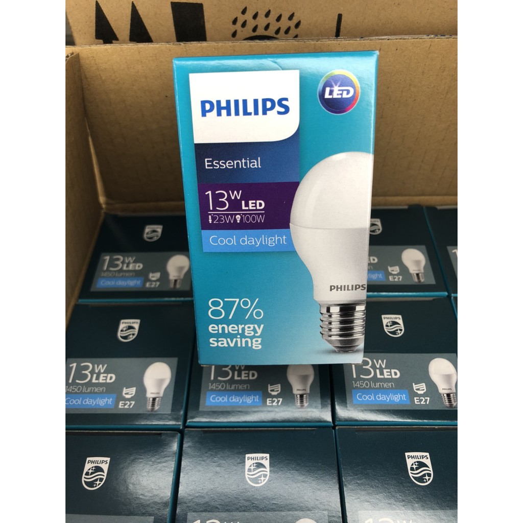 หลอดไฟ LED 13W PHILIPS รุ่น Essential แสงขาว E27 | Shopee Thailand