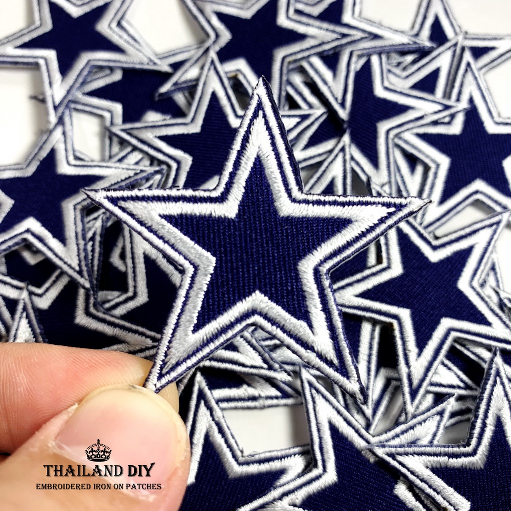 ตัวรีดติดเสื้อ งานปัก ลาย ดาว ทีม แดลลัส คาวบอยส์ สัญลักษณ์ Dallas Cowboys Star NFL Patch ตัวรีด ...